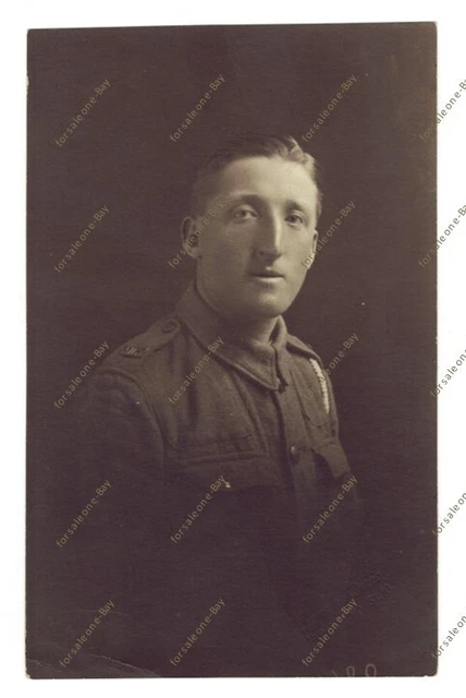 WW1 PHOTO MACHINE Gun Corps Infantry soldier, Cairo, maybe battle patch ...