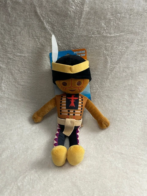 PLAYMOBIL NATIVE AMERICAN Indian soft toy plush doll Famosa Softies £18 ...