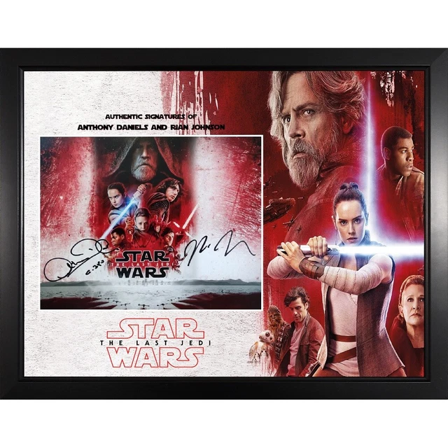 ANTHONY DANIELS RIAN Johnson Star Wars Custom Framed Signed Autograph ...