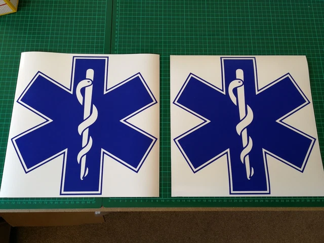 STAR OF LIFE MAGNET MAGNETIC Ambulance Sign Paramedic First responder ...