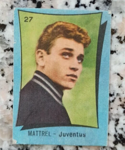 BH FIGURINA CARTONATA n 27 edizione nannina anni 50 mattrel juventus ...
