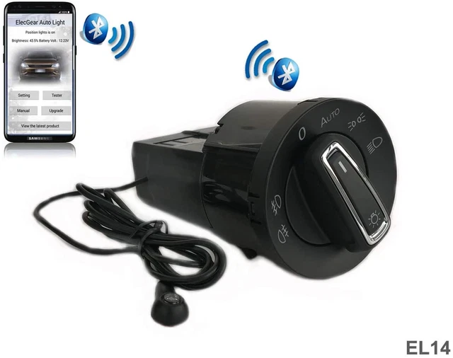EL14 HEADLIGHT FOG Light Auto Sensor Chrome Switch, Bluetooth App ...