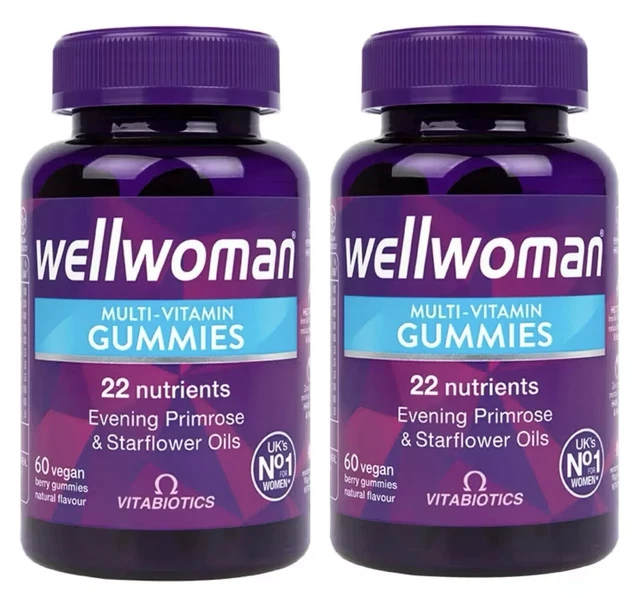 VITABIOTICS WELLWOMAN VEGAN Multi Vitamin Berry Flavour Gummies Pack of ...