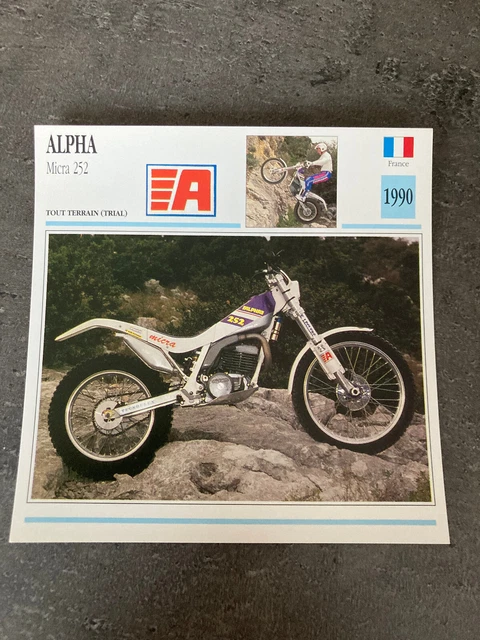 CARTE FICHE MOTO collection ALPHA MICRA 252 EUR 2,50 - PicClick FR
