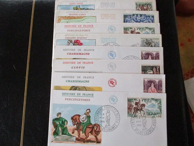 SÉRIE ENVELOPPE 1ER jour histoire de france 1966 EUR 2,90 - PicClick FR