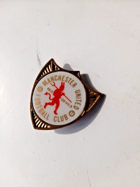 VINTAGE 1970'S ERA. Manchester United Football Club Badge. Red Devils ...