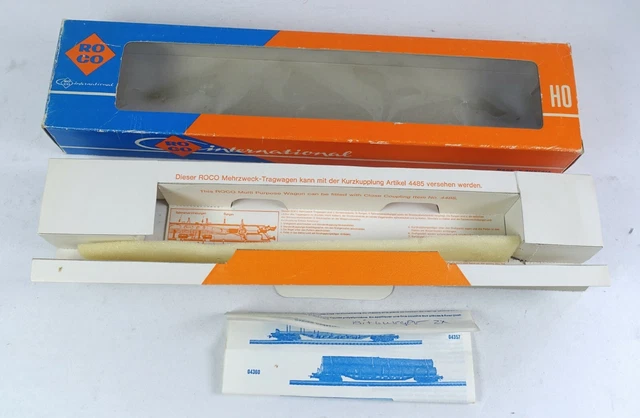 ROCO 4361 EMPTY BOX strap wagon 4 axle freight wagon short packaging ...