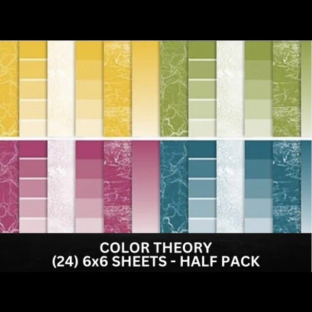 STAMPIN UP COLOR THEORY Designer Series Paper - HALF PACK (24) 6x6 Shts ...