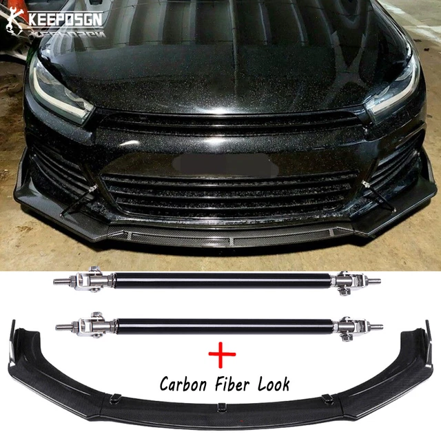 FOR VW SCIROCCO Golf MK6 MK7 Carbon Fiber Front Bumper Splitter Lip ...