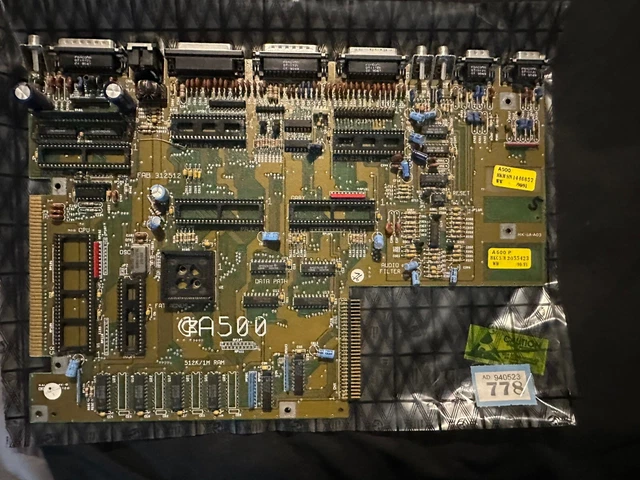 AMIGA 500 REV 6a Motherboard 1990 Tested Working Ok No Custom Chips 778 ...