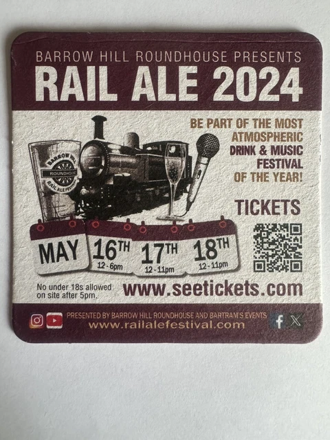 RAIL ALE 2024 Barrow Hill Roundhouse Chesterfield Calling Planet Earth ...