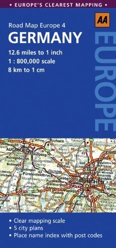 ROAD MAP GERMANY (AA Road Map Europe 4) by AA Publishing Sheet map ...