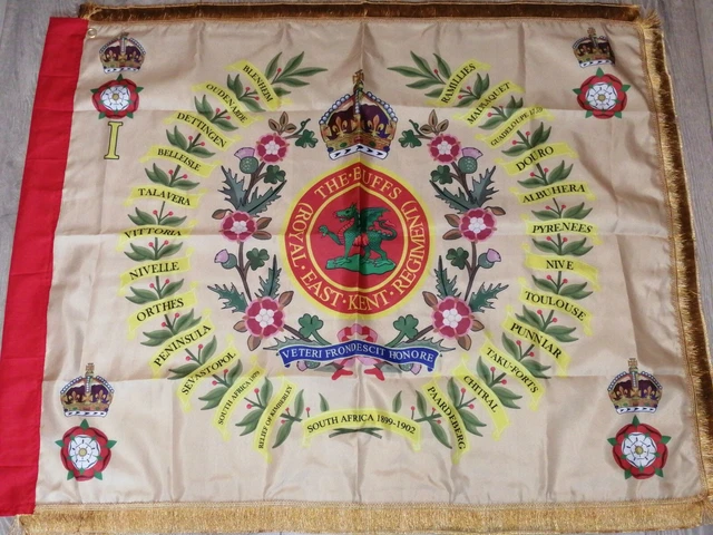 THE BUFFS ROYAL East Kent Regiment 1st battalion Regimental colours ...