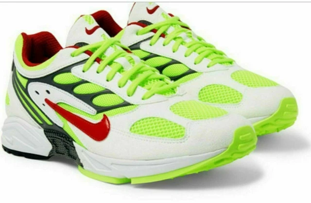 NIKE AIR GHOST Racer Leather Trimmed Mesh Retro Sneakers Shoes Trainer ...