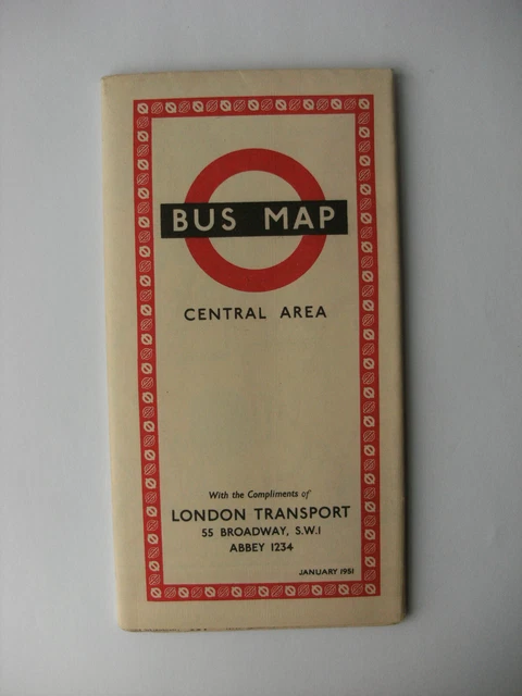 1951 LONDON TRANSPORT Central Buses Route Map (Shop Ref LC6) £3.95 ...