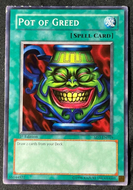 YU-GI-OH! TCG POT of Greed Structure Deck SD3-EN019 1st Edition Common ...