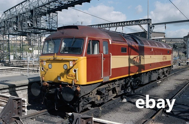 35MM COLOUR RAILWAY Negative Class 47 47744 at London Kings Cross £1.25 ...