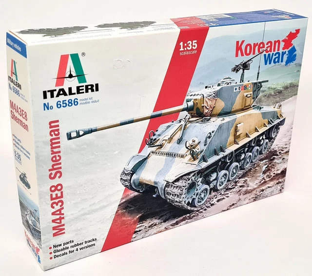ITALERI 1/35 - M4 M4A3E8 Sherman Medium Tank Korean War Build Yourself ...