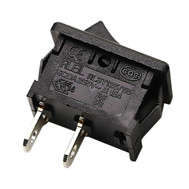 1PCS RLEIL RL3T125/55 6A 250VAC Rocker Switch 2 Pins 2 Positons EUR 9,43 - PicClick DE