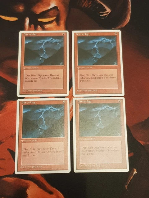 LIGHTNING BOLT FWB german Revised Playset EX Magic MTG EUR 11,99 ...