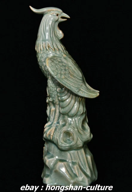 18.5'' ALTE DYNASTIE Ru Ofen Porzellan Feng Shui Phoenix Vogel Statue ...