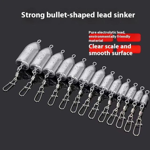 5PCS SINKER CONCAVE Bottom Roadrunner Tapering Sinkers Fishing ...