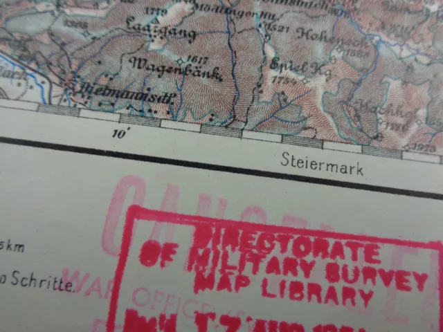 WW2 ERA &AIR MINISTRY MAP SECTION" MILITARY MAP map of "LINZ" (ANNEXED ...