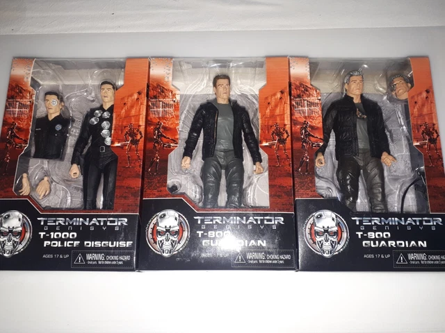 NECA TERMINATOR 5: Genisys Figuren, T-800 Guardian, T-1000 Police ...