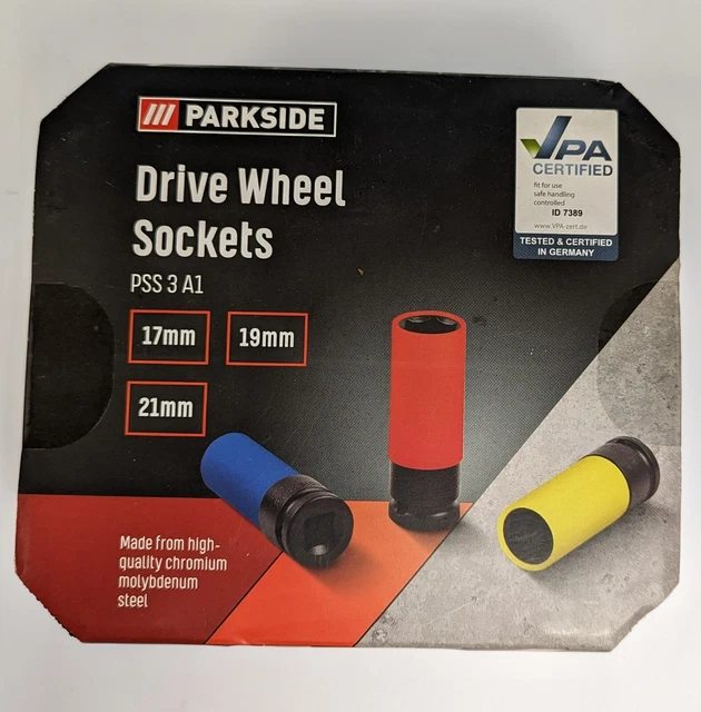 (PA2) PARKSIDE DRIVE Wheel Sockets PSS 3 A1 £15.00 - PicClick UK