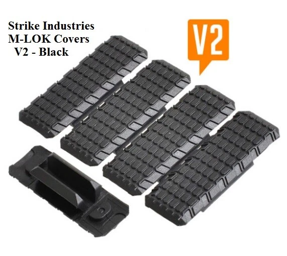 STRIKE INDUSTRIES M-LOK Rail Cover V2 - SI-MLOK-COVER-V2 - 5 Pack ...