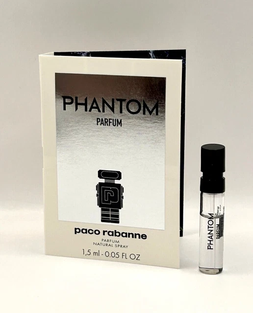 BNIP PACO RABANNE Phantom Mens Parfum 1x 1.5 ml Sample Natural Spray ...