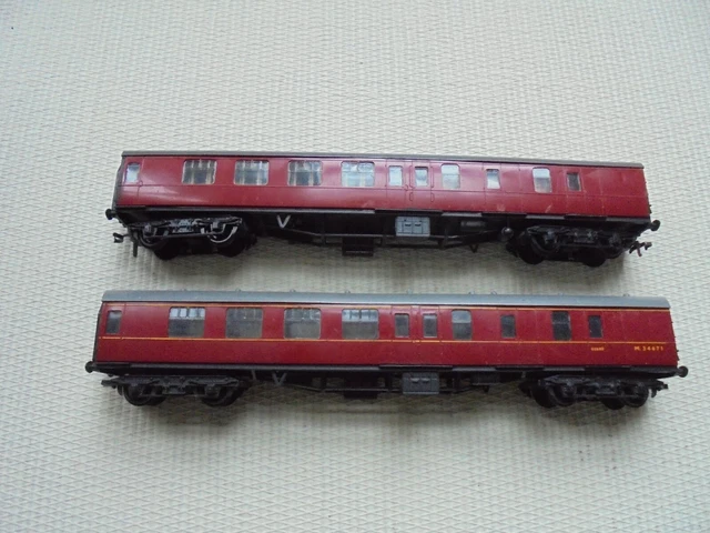 KITMASTER ROSEBUD OO Scale 2 X Br Mk1 Bsk Brake Type Coaches Maroon ...
