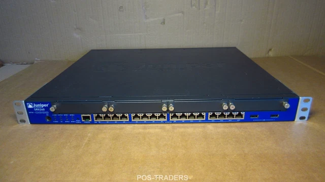JUNIPER SRX240H FIREWALL 16-Port GIGABIT 4x mini-PIM Service Gateway ...
