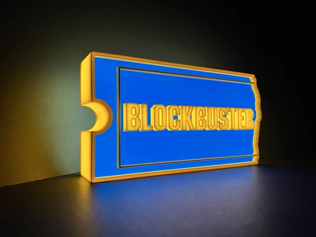 VINTAGE FILM LIGHTED Sign Blockbuster Video Block Buster Light Sign ...