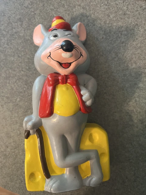 VINTAGE CHUCK E Cheese 7" Plastic Rubber Coin Bank with Plug £19.12 ...