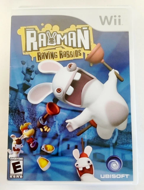 RAYMAN RAVING RABBIDS Nintendo Wii 2006 Video Game zany party fun ...