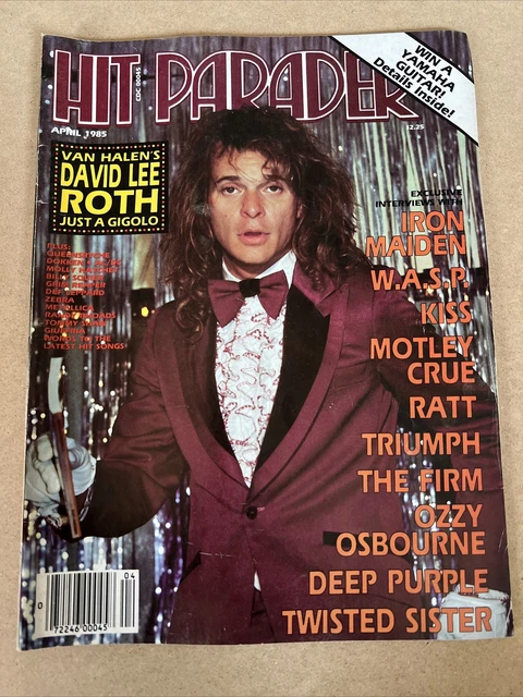 REVUE 1985 HIT Parader Krokus Cfold David Lee Roth Iron Maiden W. A. S ...