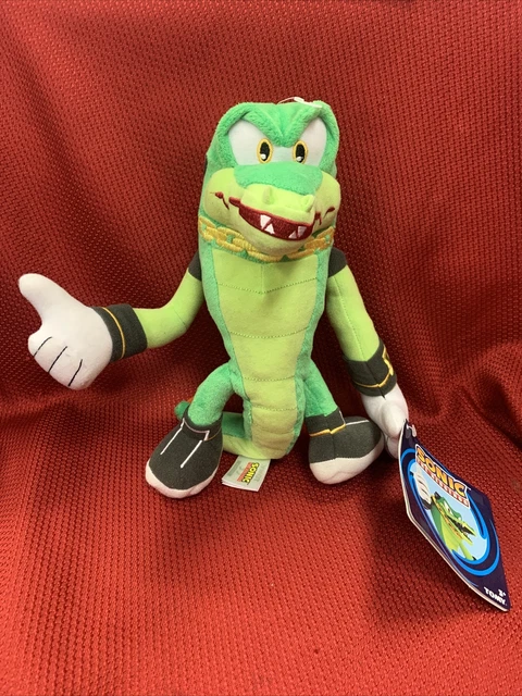 SEGA SONIC THE Hedgehog Vector The Crocodile TOMY Plush Stuffed Animal ...