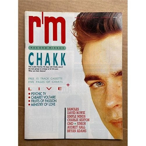CHAKK RECORD MIRROR Magazine March 1 1986 - Jake Harries Cover + 3 ...