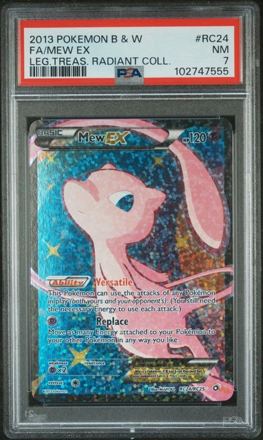 MEW EX RC24/RC25 Psa 7 B&W Legendary Treasures Radiant Pokemon Card ...