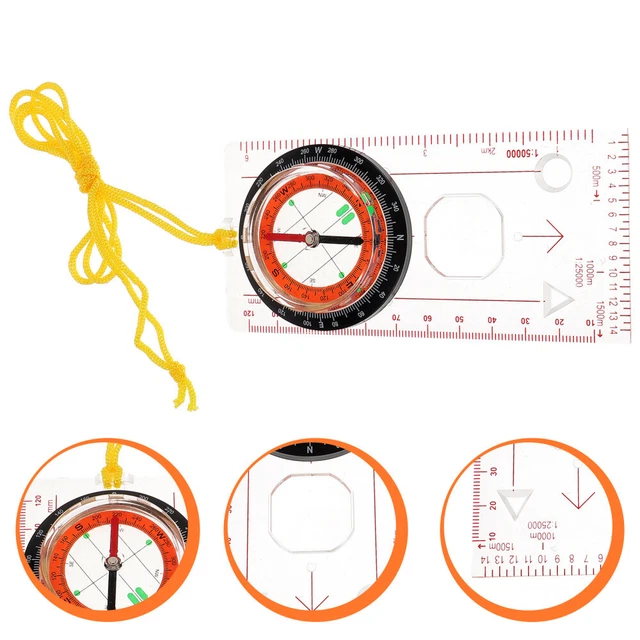 ESCALA DE MEDICIÓN de mapas brújula práctica regla de brújula ...