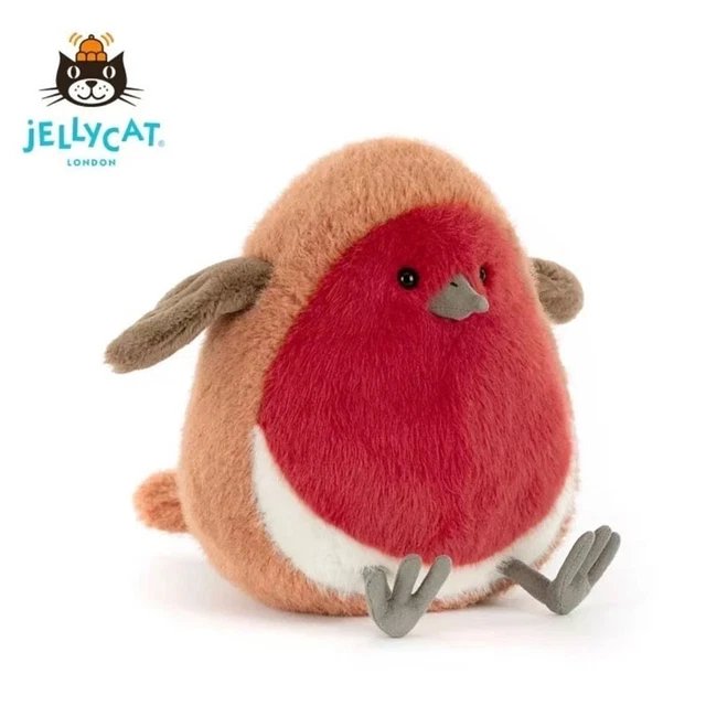 JELLYCAT PLUM ROBIN Winter Bird Plush Toy NWT & Dust Bag Snow Angel ...