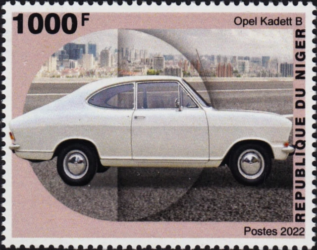 OPEL KADETT B 2-Door Classic Car Automobile Stamp (2022 Niger) £1.59 ...