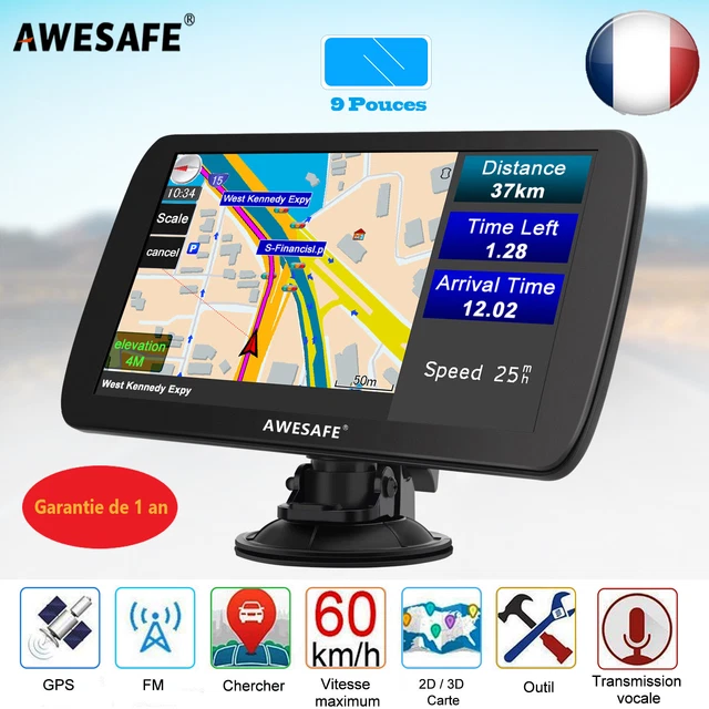 AWESAFE 9“GPS NAVI Navigation pour POI de camion de voiture avec Karte ...