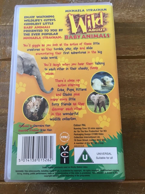 MICHAELA STRACHAN WILD About Baby Animals VHS Video Wildlife Tested £7. ...
