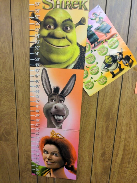 TABLEAU DE CROISSANCE de l'enfant grandir avec Shrek 2004 âne Fiona ...