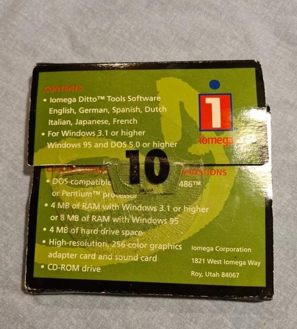 THE ORIGINAL IOMEGA Ditto Tools v.5.4 and Ditto Max v.3.1 - 1997 £39.99 ...