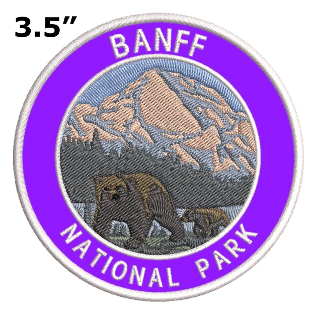 BANFF NATIONAL PARK Patch Embroidered Iron-on Applique Souvenir Bear ...