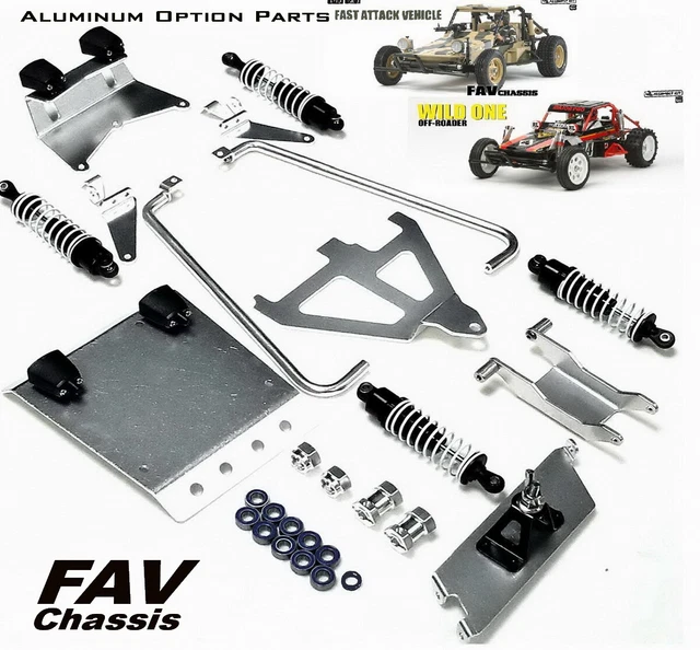 CUSTOM ALUMINUM PARTS for Tamiya Wildone/ BLOCKHEAD/Fast Attack Vehicle ...
