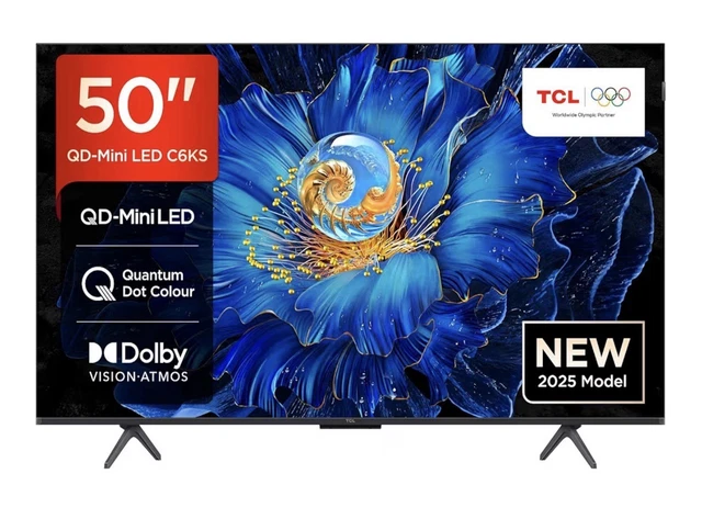 BRAND NEW 2025 TCL C6KS QD-Mini LED TV 4K HDR Premium Google Smart TV ...